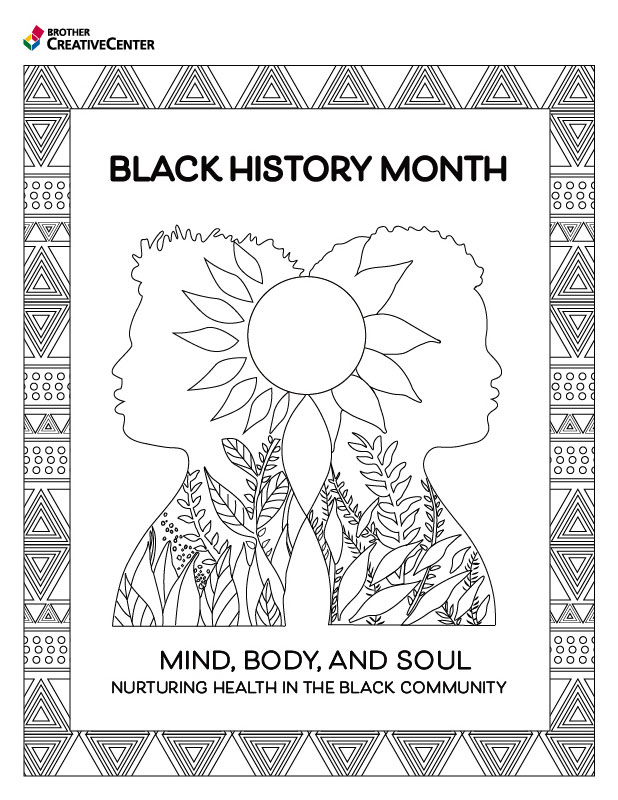 Free Printable Coloring Page Template - Black History Month - Mind ...