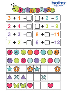 Exercices de maths moins de 7 ans imprimable gratuitement | Creative Center